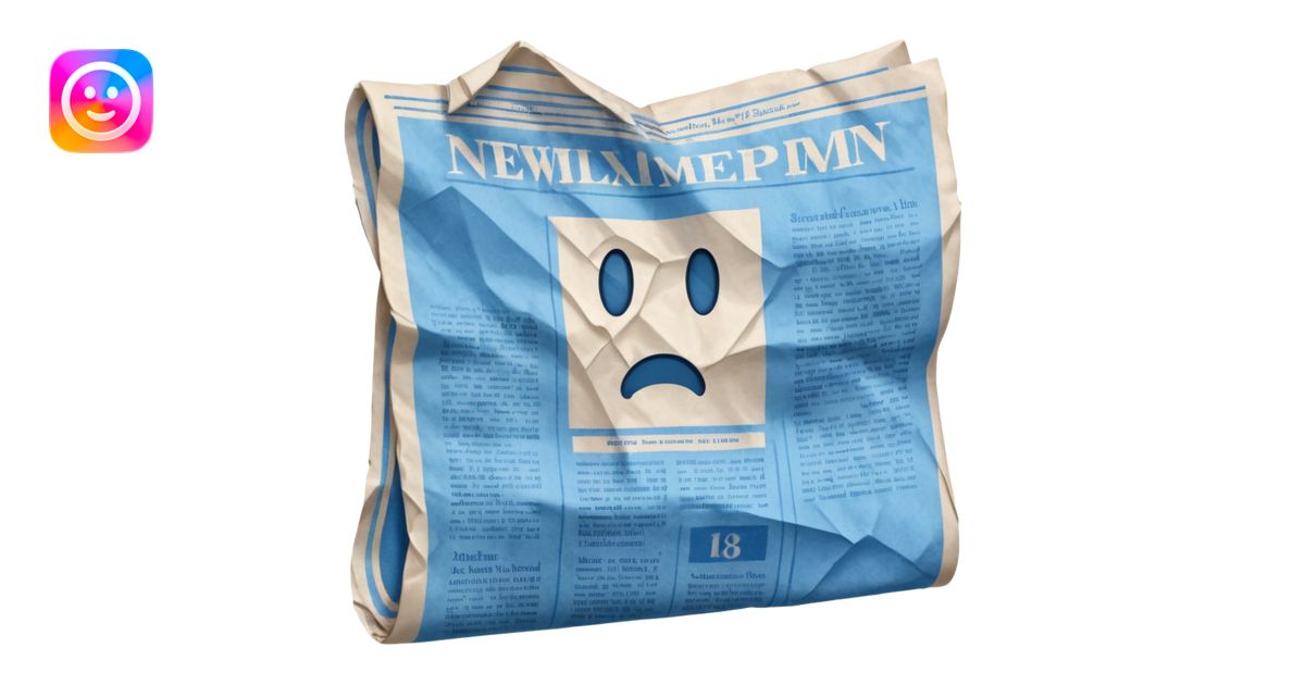 blue newspaper emoji | AI Emoji Generator