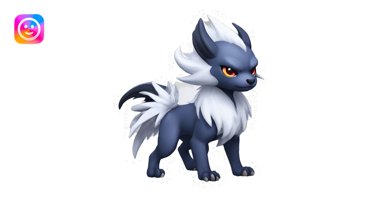 Edgy Cool Kawaii Baby Chibi Nargacuga-Absol-Pokémon Full Body Detailed ...