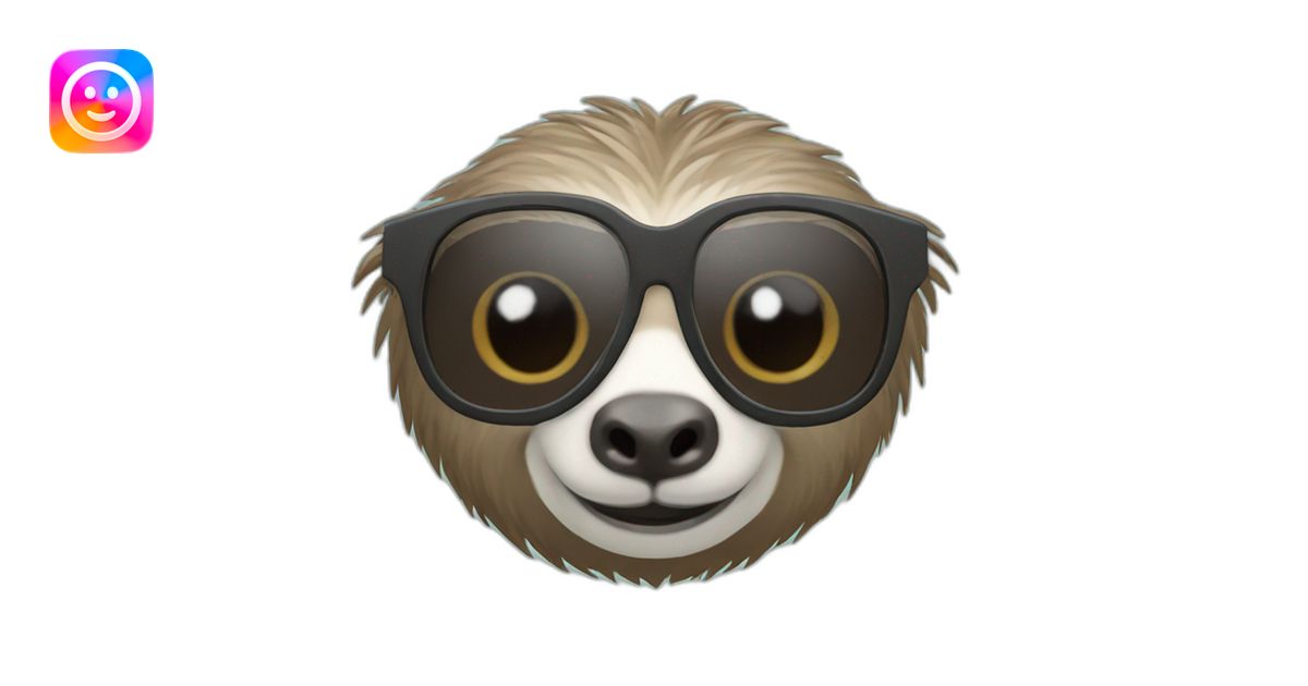 sloth zone glasses emoji | AI Emoji Generator