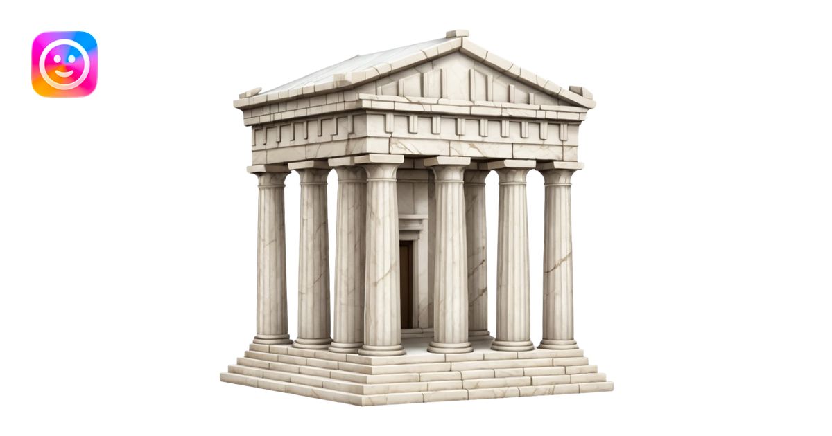 The Greek Temple emoji | AI Emoji Generator