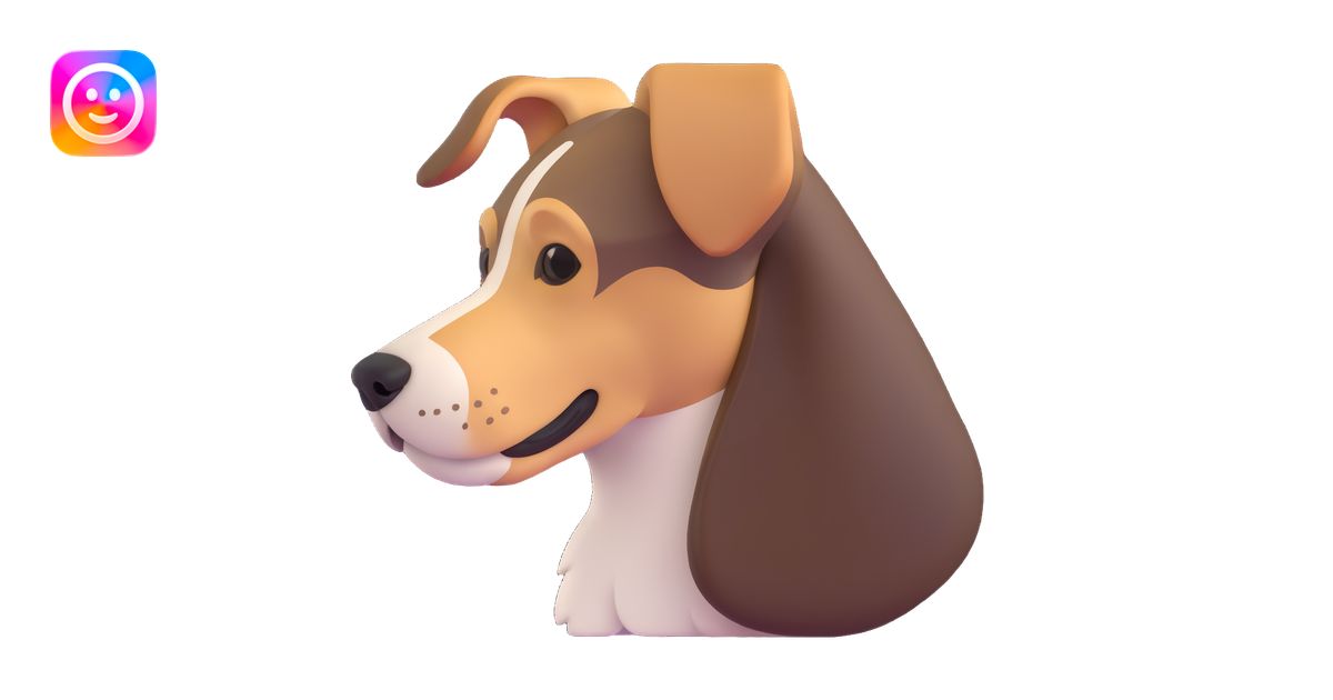side profile of a dog emoji | AI Emoji Generator