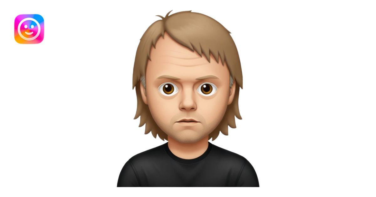 Lars ulrich young, (brown wolfcut, 80s) emoji | AI Emoji Generator