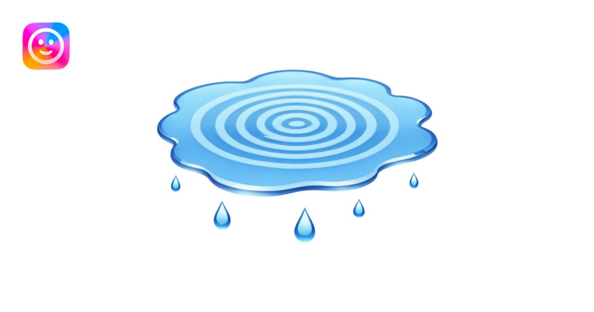 Blue puddle emoji | AI Emoji Generator