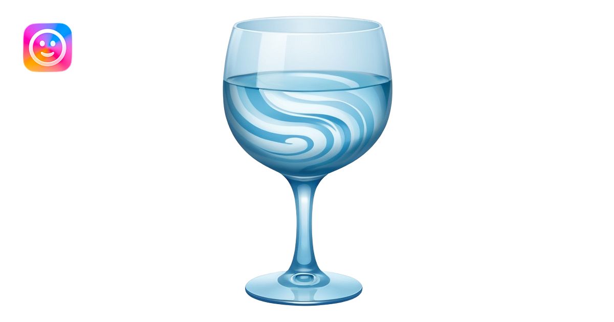 1 Baijiu cup, glass texture, light blue wine emoji | AI Emoji Generator
