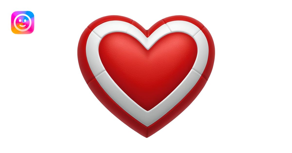 Natación y voley en un corazón de color emoji | AI Emoji Generator