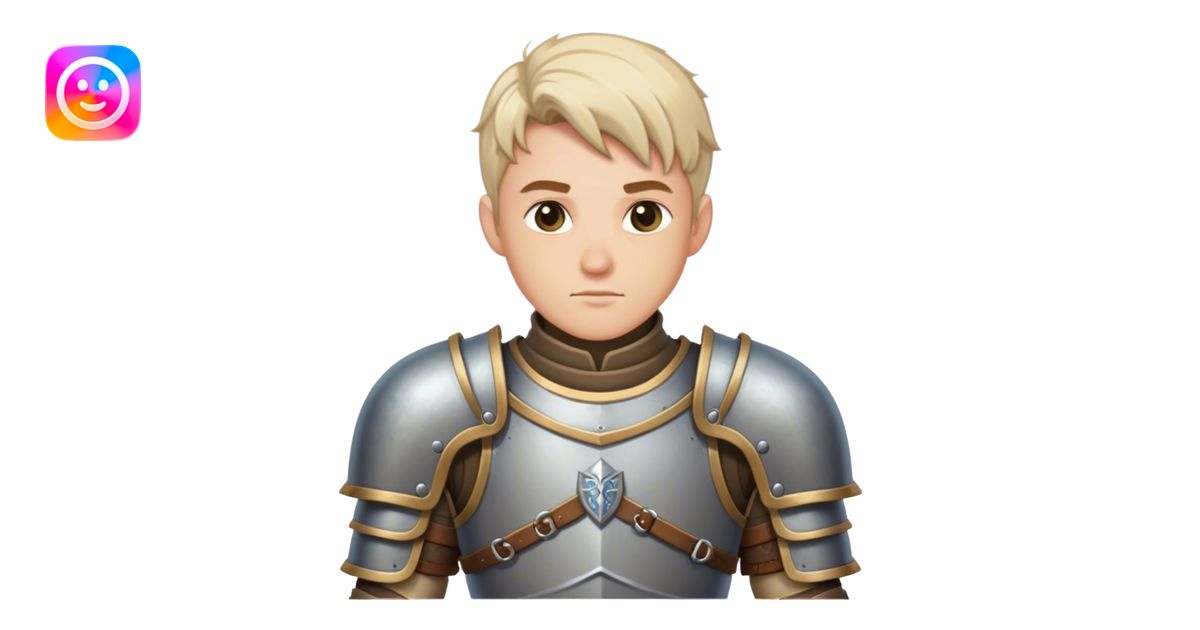 Medieval DnD themed male with armor waist emoji | AI Emoji Generator
