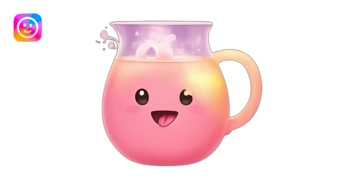 blob sipping tea with pinky finger up emoji | AI Emoji Generator