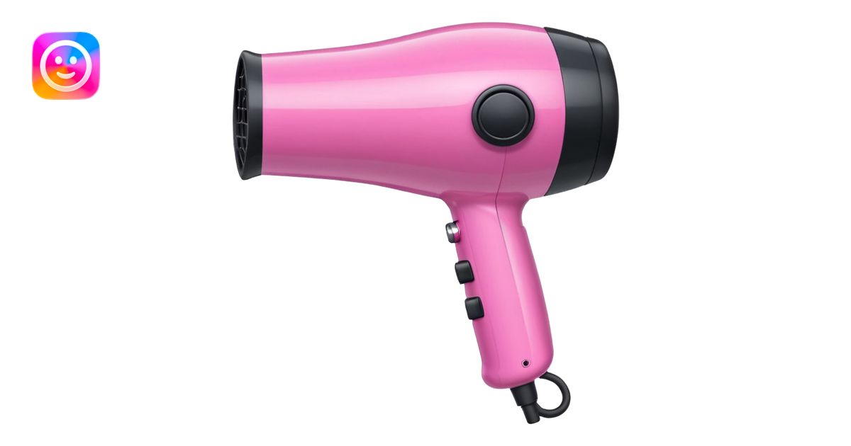 pink hair dryer emoji | AI Emoji Generator