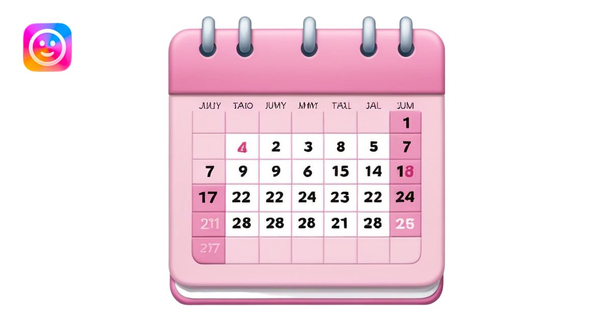 pink calendar emoji | AI Emoji Generator