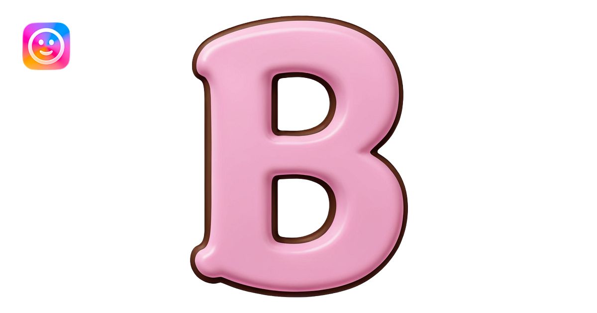 “Single pink bubble letter d, white outline, bottom dipped in chocolate ...