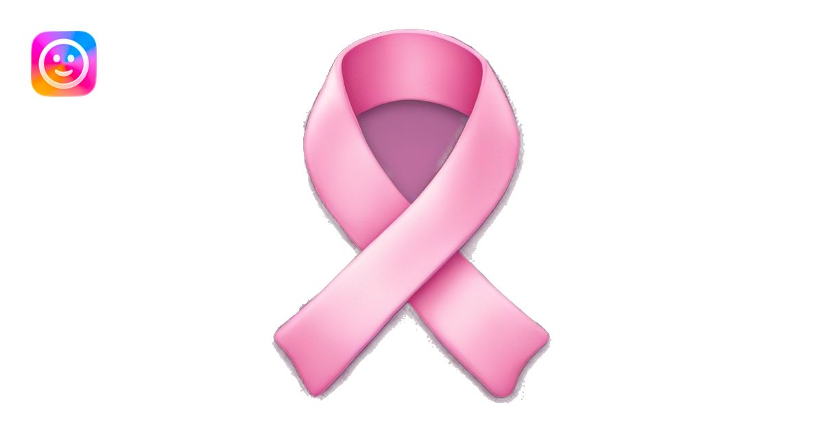 Breast cancer ribbon emoji | AI Emoji Generator
