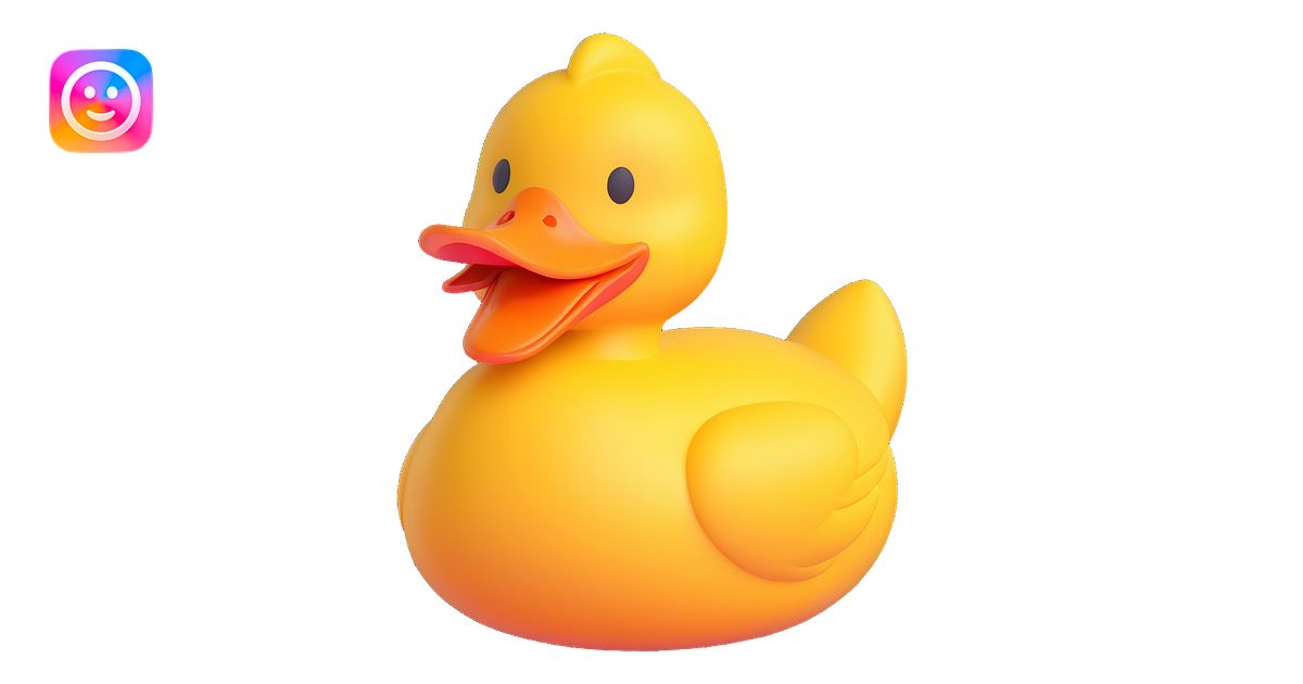 a duck quacking, 3D emoji style emoji | AI Emoji Generator