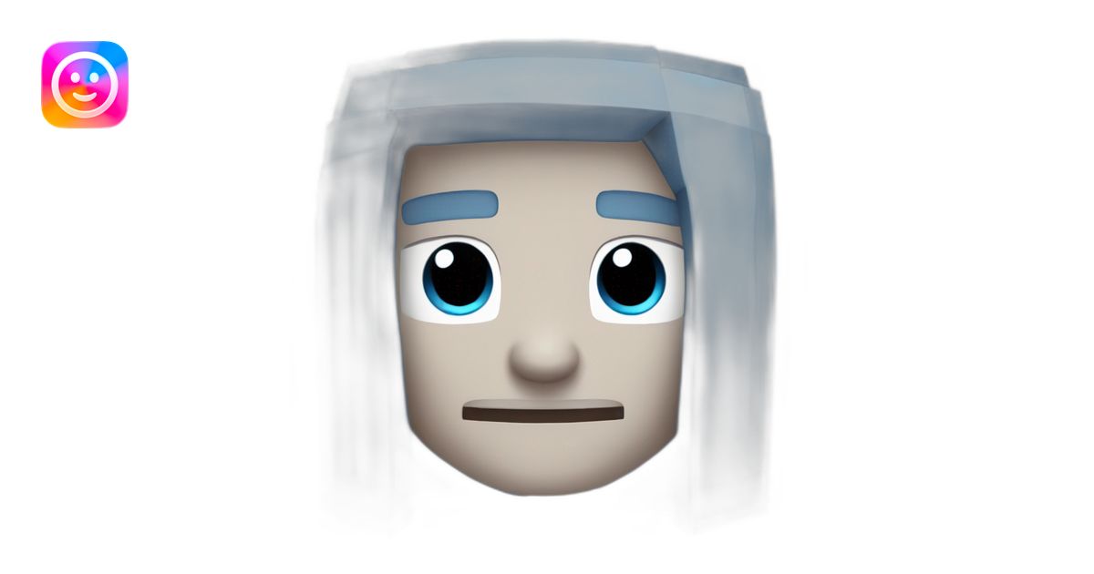 Minecraft Head with dark blue Hairs, light Blue and white eyes and grey ...