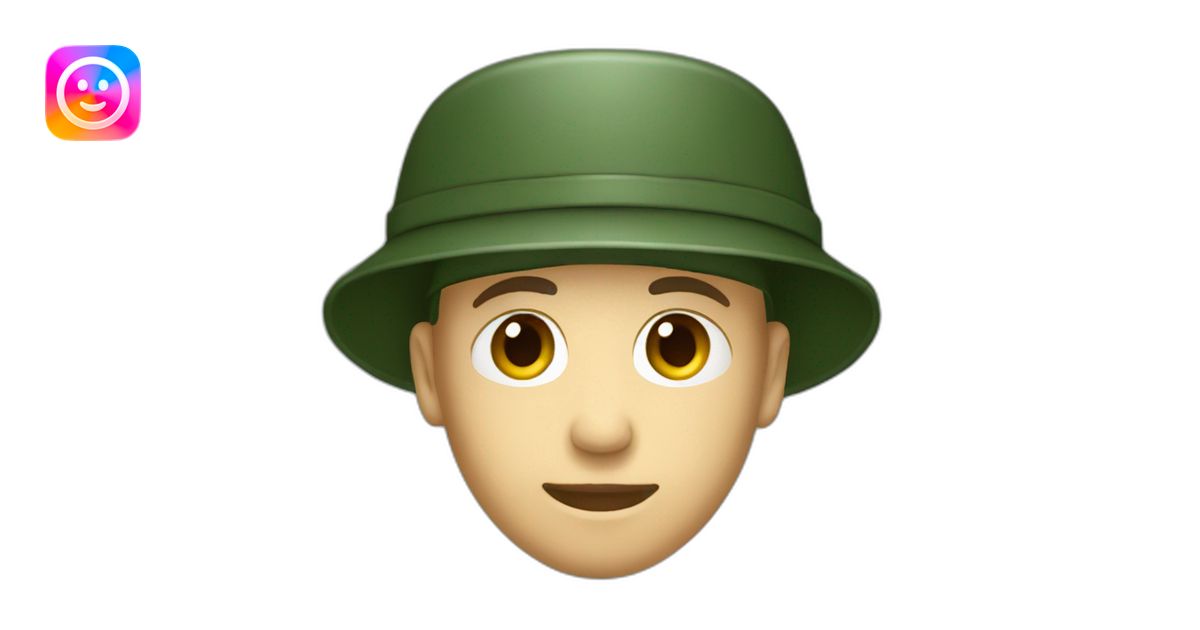 a dark green Military cap emoji | AI Emoji Generator