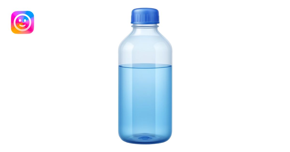 tall translucent plastic bottle with smooth curves and slightly tinted ...