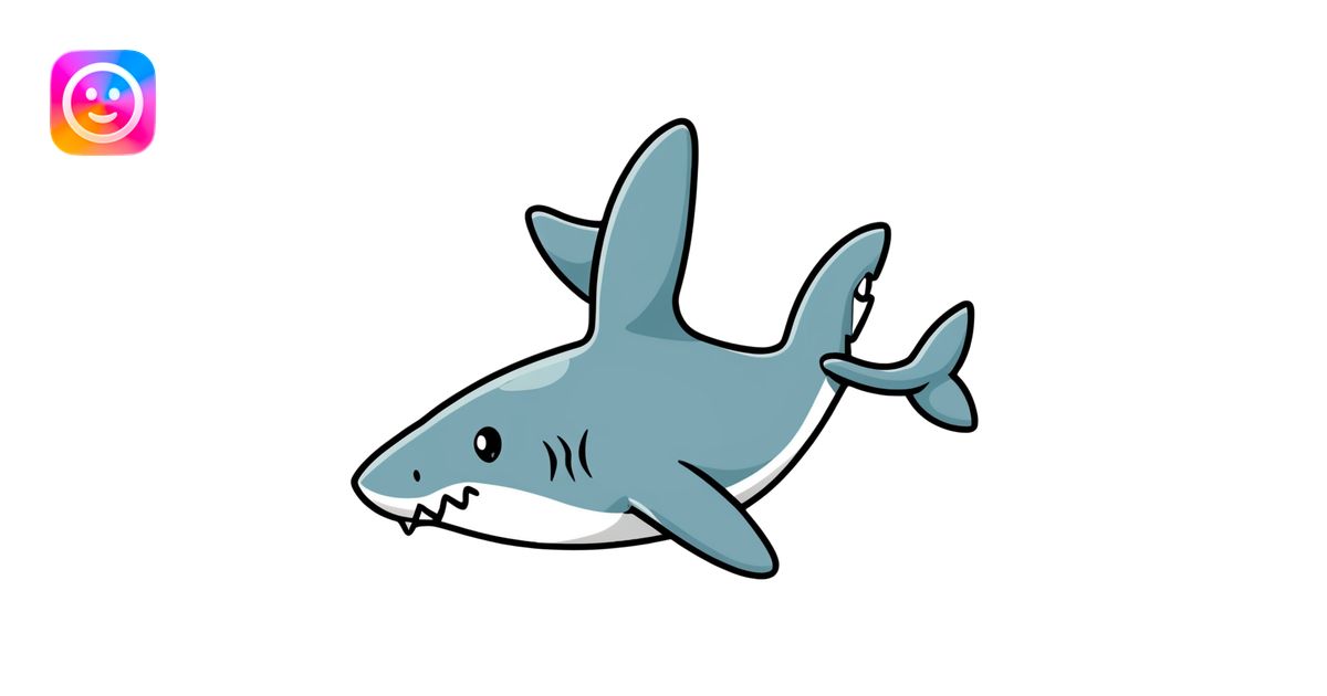 shark with legs cartoon sticker image | AI Emoji Generator