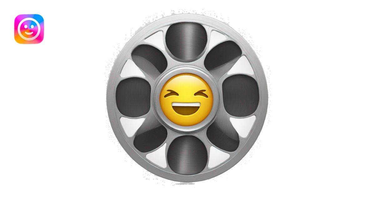 a smartphone with a film reel emoji | AI Emoji Generator