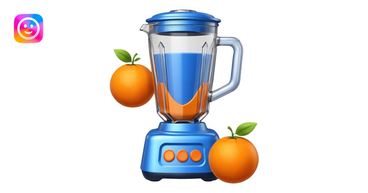 Genarte for a me a Blender Program logo emoji | AI Emoji Generator