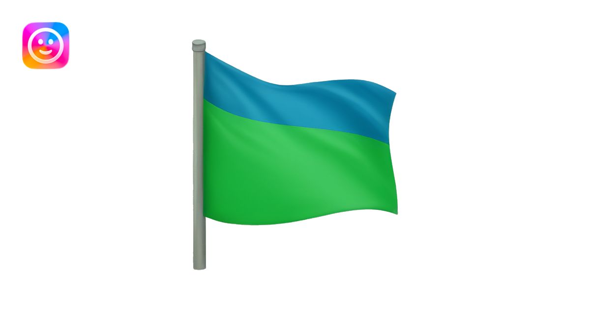 Bandera azul y verde emoji | AI Emoji Generator