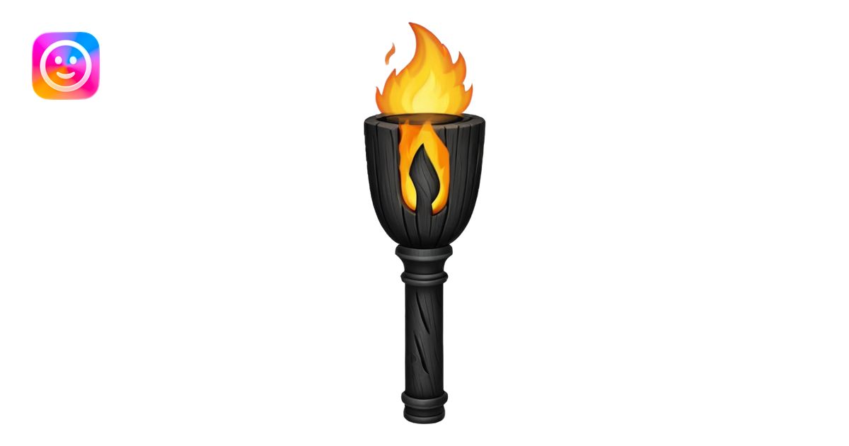 black wooden torch emoji | AI Emoji Generator