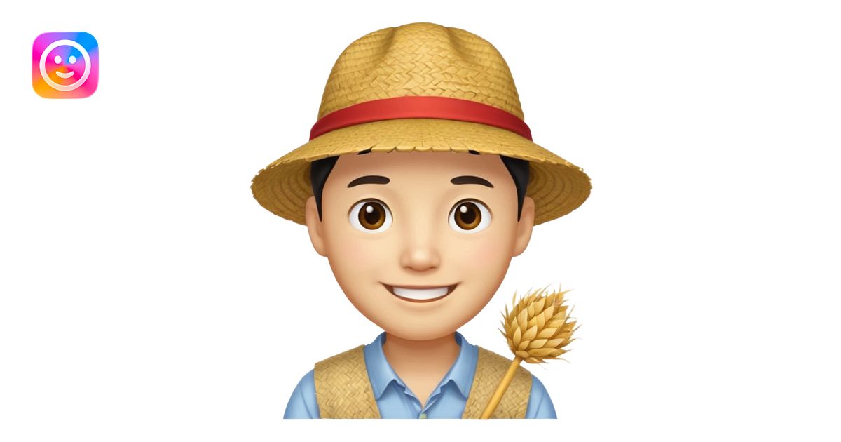 Chinese guy stereotype with straw hat and little eyes yellow guy not ...