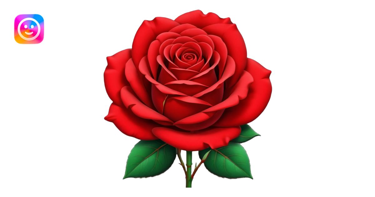 red and black mix half rose emoji | AI Emoji Generator