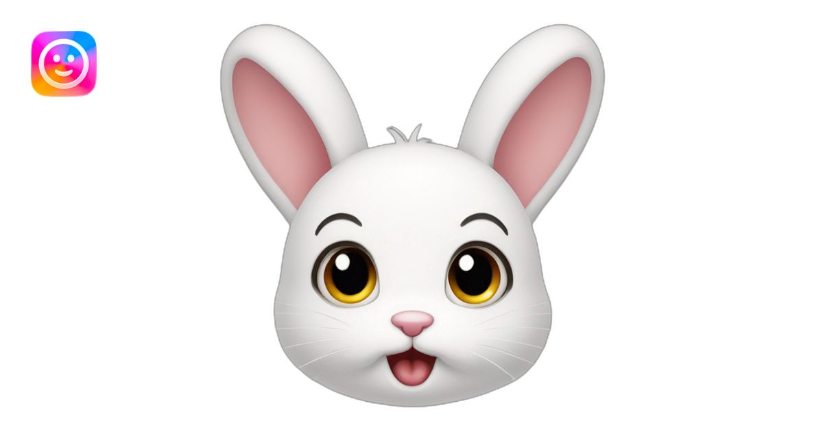 innocent but surprised bunny cute emoji | AI Emoji Generator