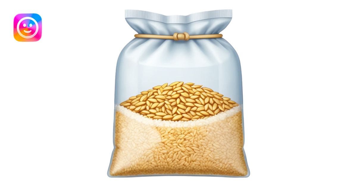 rice grains in a bag emoji | AI Emoji Generator