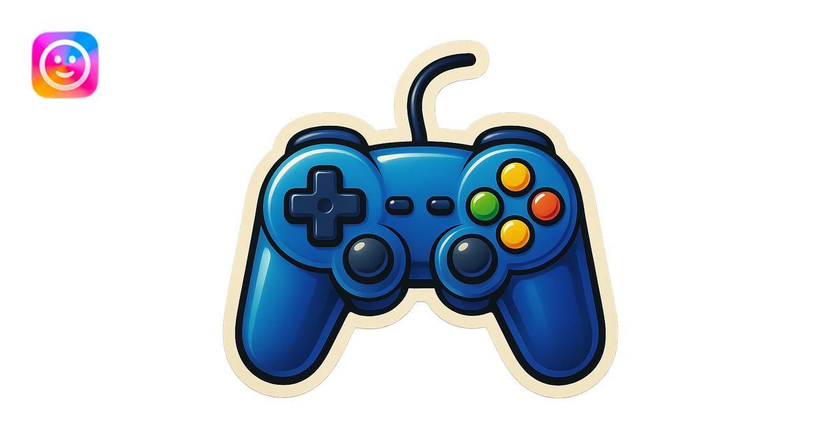 Blue gaming controller emoji | AI Emoji Generator