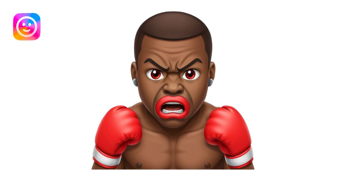 angry boxer emoji | AI Emoji Generator