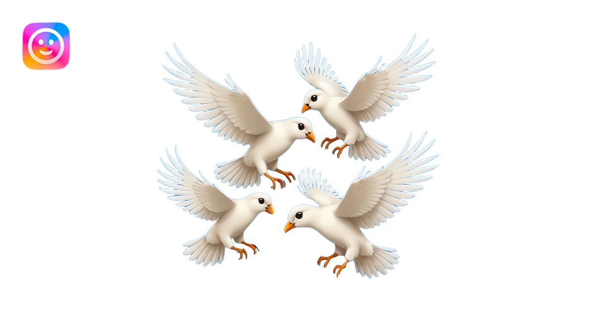 Flying multiple birds emoji emoji | AI Emoji Generator