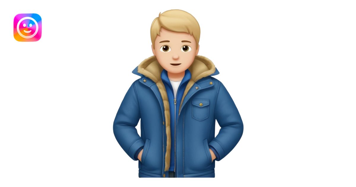 emoji- of a white boy putting on his coat emoji | AI Emoji Generator