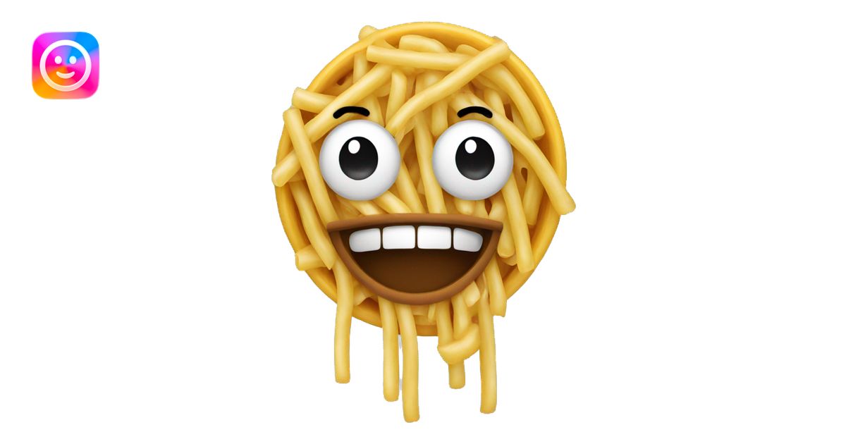 smiley with spaghetti out of mouth emoji | AI Emoji Generator
