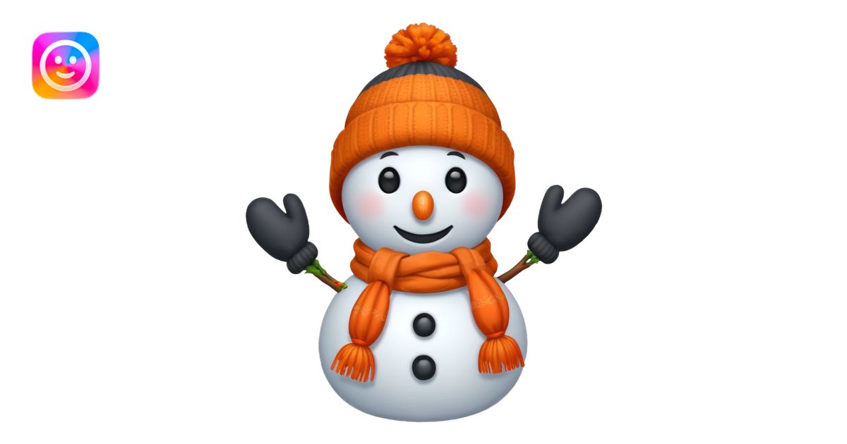 Winter snowman emoji | AI Emoji Generator