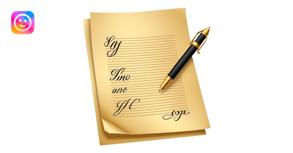 Contract golden paper signed emoji | AI Emoji Generator