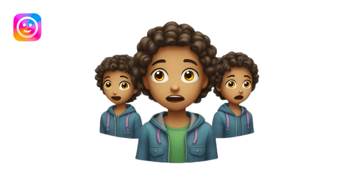 Seven kids crying emoji | AI Emoji Generator