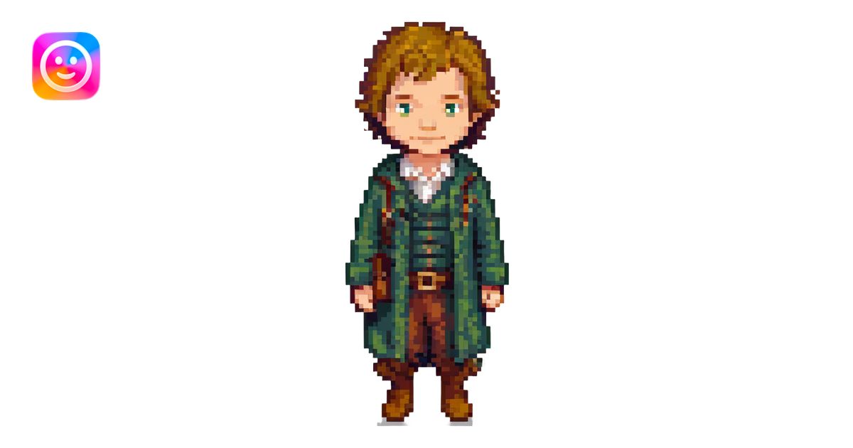 Whole body image of bilbo baggins from the hobbit movie in pixel art ...