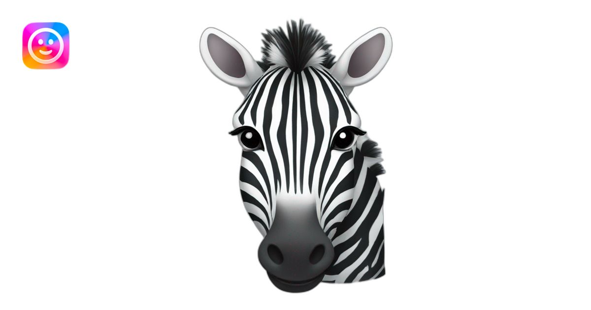 Zebra emoji | AI Emoji Generator
