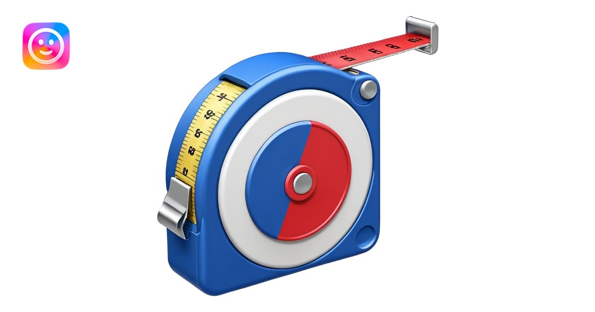 Create my a cartoon/realistic tape measure thats red white and blue. Do ...
