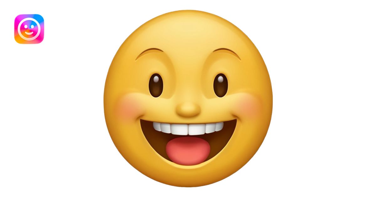 Classic iPhone laughing emoji emoji | AI Emoji Generator