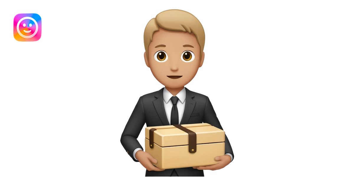man with suit holding bento box emoji | AI Emoji Generator