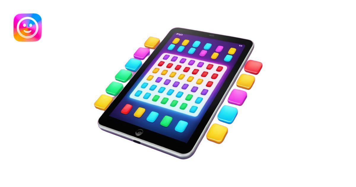 Techno/EDM musique tablette de mixage color emoji | AI Emoji Generator