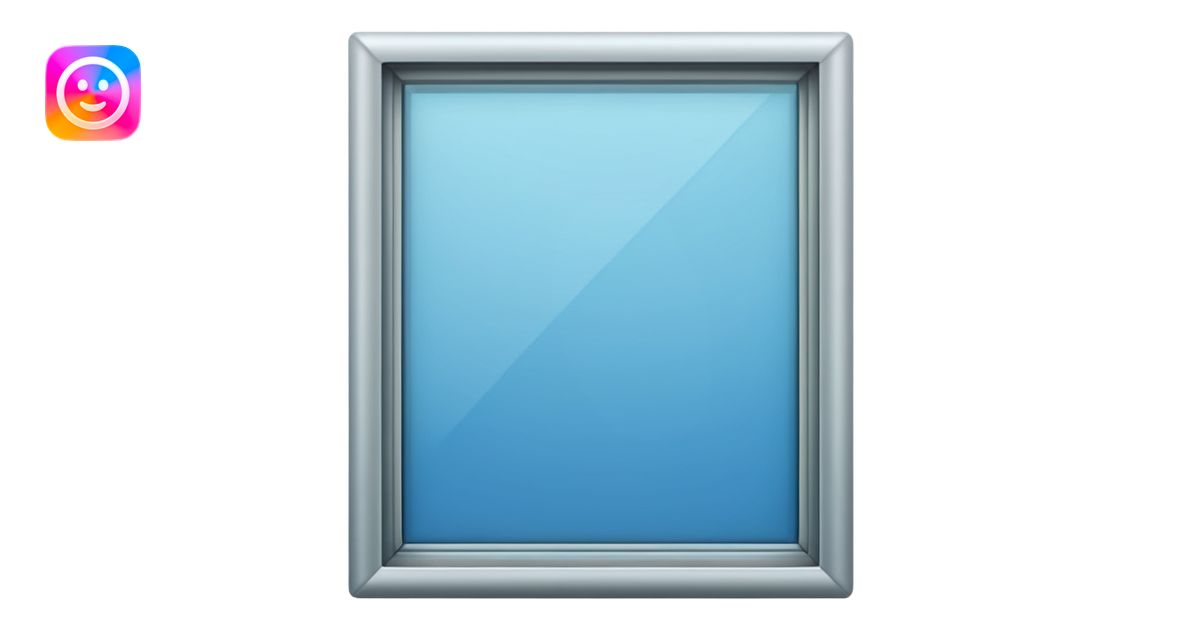 glass window with clear rectangular frame emoji | AI Emoji Generator