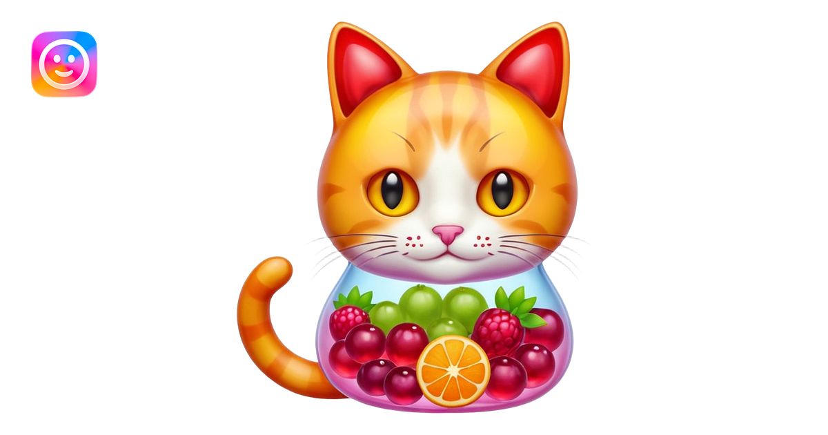 Jelly/jam cat emoji | AI Emoji Generator