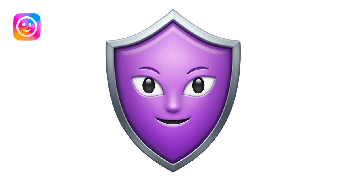purple team cyber security shielfd emoji emoji | AI Emoji Generator