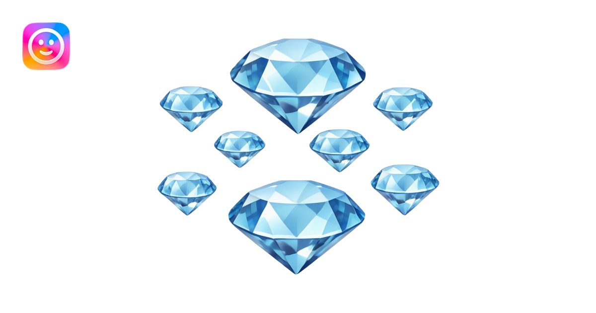 multiple shiny diamonds emoji | AI Emoji Generator