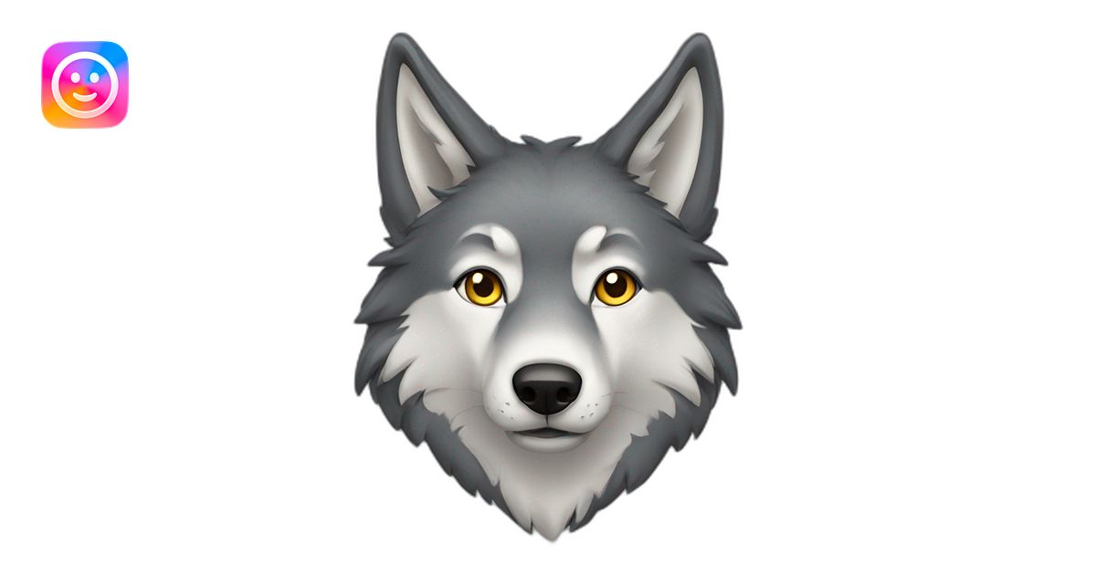 animal loup coeur emoji | AI Emoji Generator