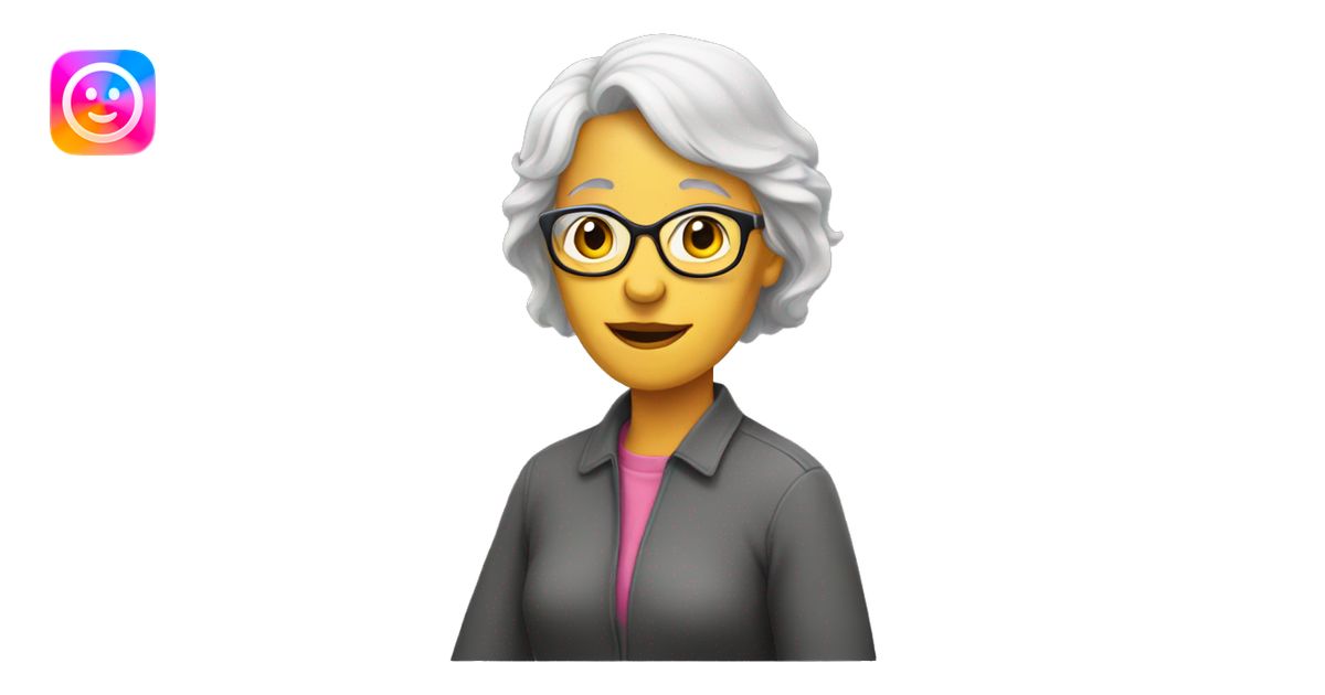 Pansexual Elder Female Named Heidi emoji | AI Emoji Generator