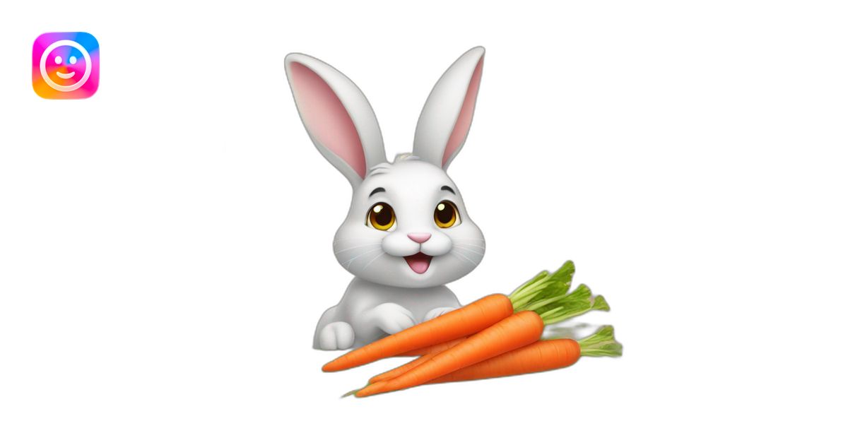 bunny eating all the carrots emoji | AI Emoji Generator