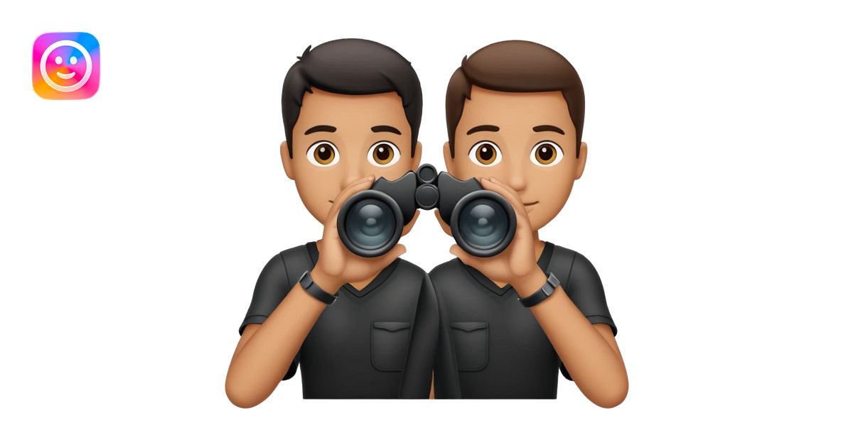 hands holding binoculars emoji | AI Emoji Generator